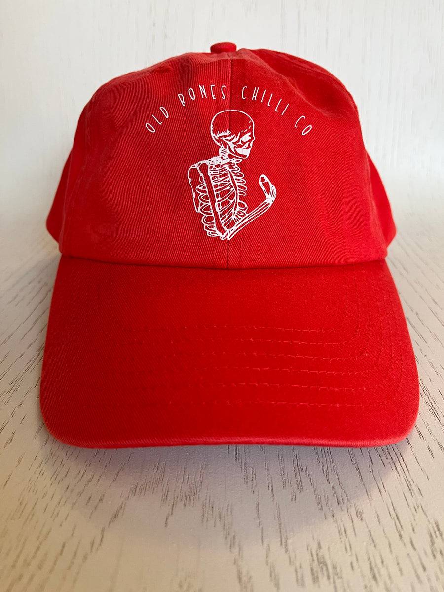 Cap Old Bones, Red colour, High Quality – Old Bones Chilli Co